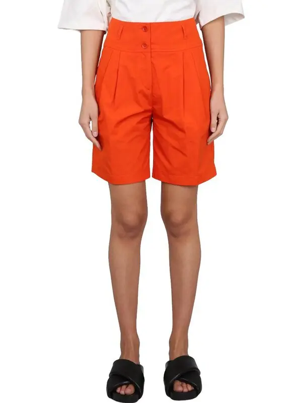 Aspesi Cotton Poplin Shorts - Orange