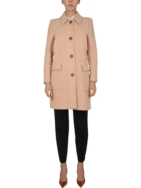 Moschino Virgin Wool Coat - Beige