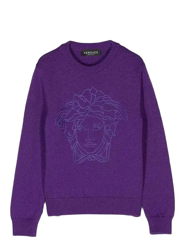 Versace Medusa Choker Pullover - Purple
