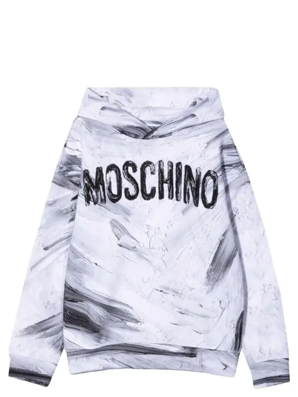 Moschino Cotton Hooded Sweatshirt - White