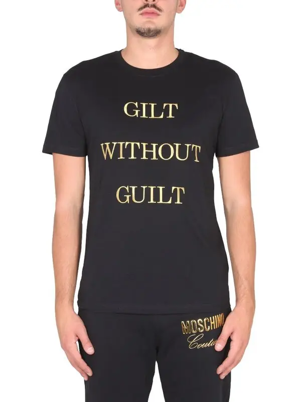 Moschino Guilt Without Guilt' T Shirt - Black