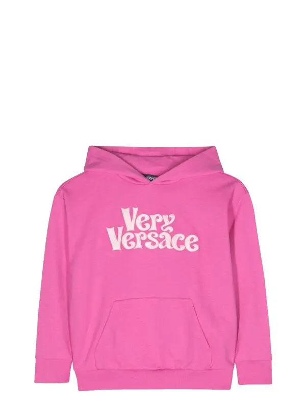 Versace Fleece Embroidered Sweatshirt - Pink