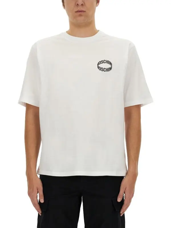 Moschino T Shirt With Logo - White