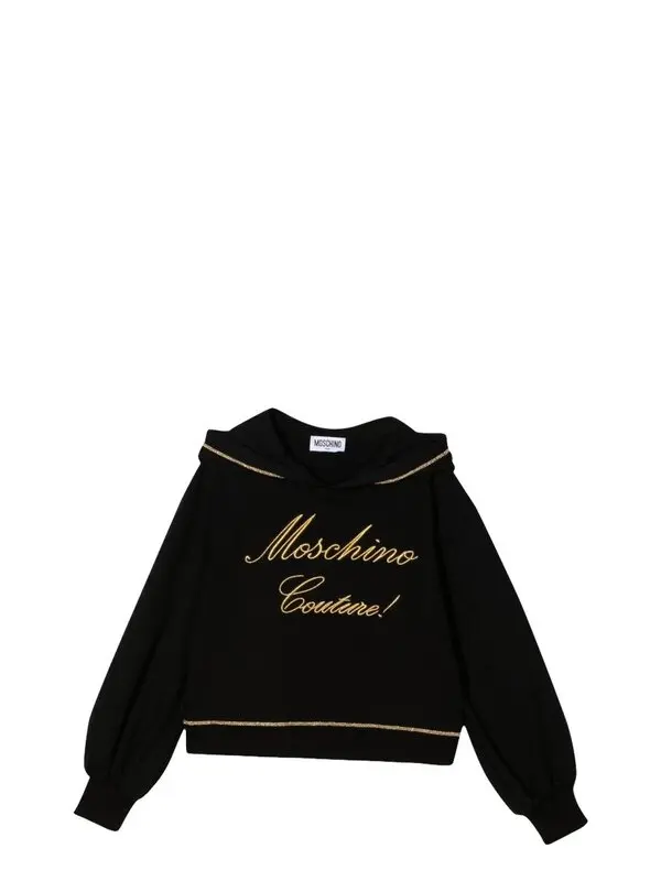Moschino Logo Hoodie - Black