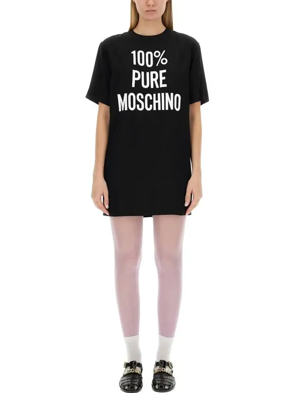 Moschino Dress With Logo - Black