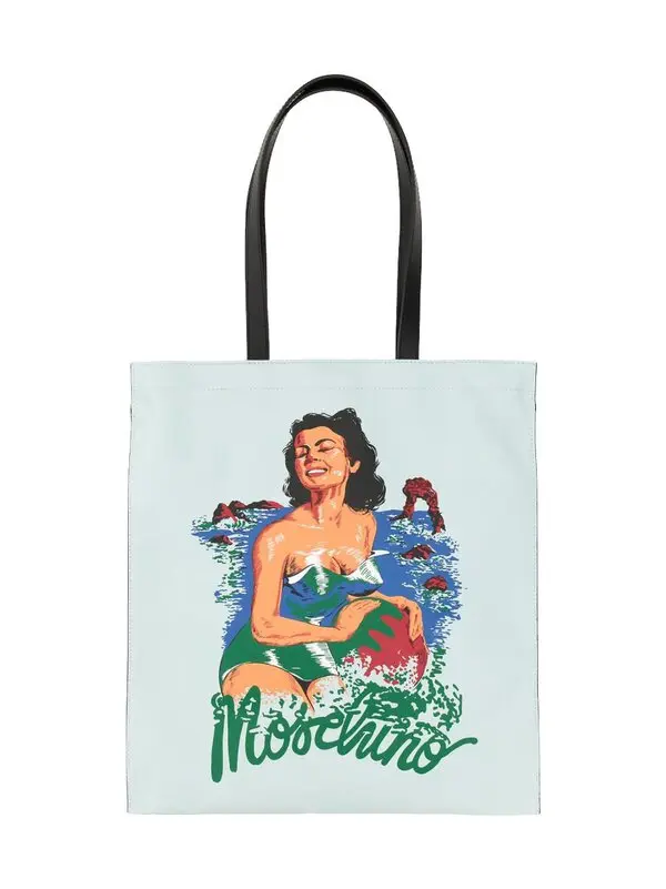 Moschino Printed Tote Bag - Azure