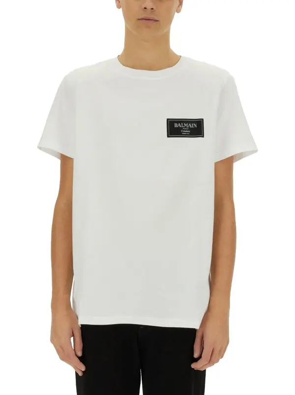 Balmain T Shirt With Logo - White