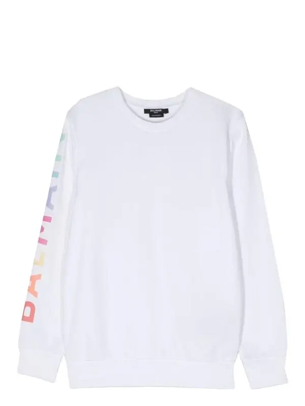 Balmain Crewneck Sweatshirt With Logo - White