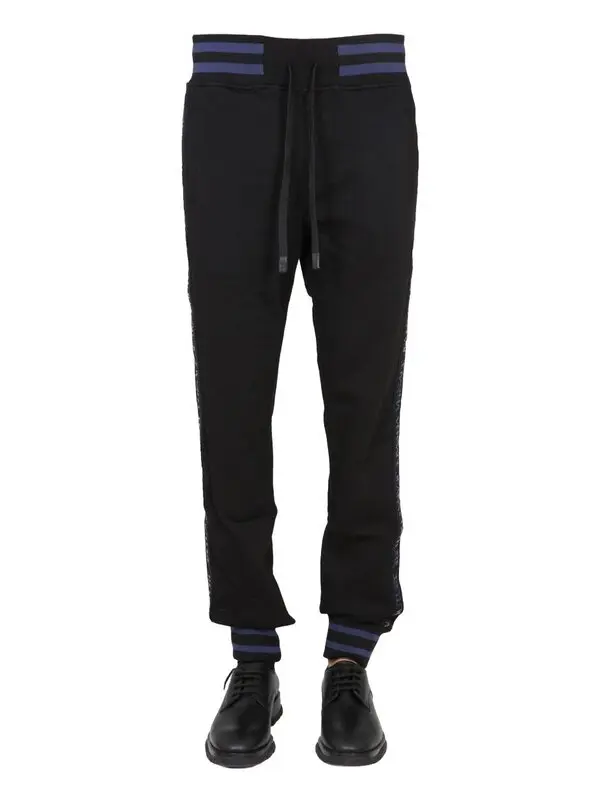 Versace Jogging Pants With Elastic - Black