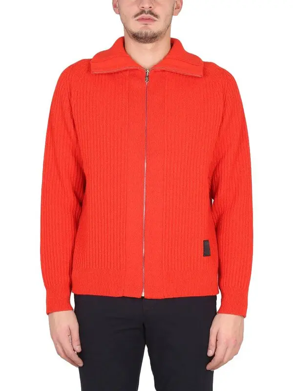 Paul Smith Zippered Cardigan - Orange
