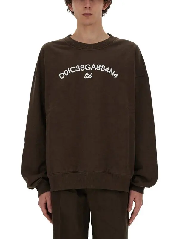 Dolce & Gabbana Sweatshirt With Logo - Brown