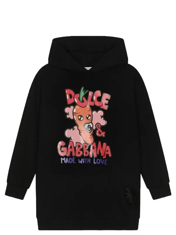 Dolce & Gabbana Hooded Dress - Black