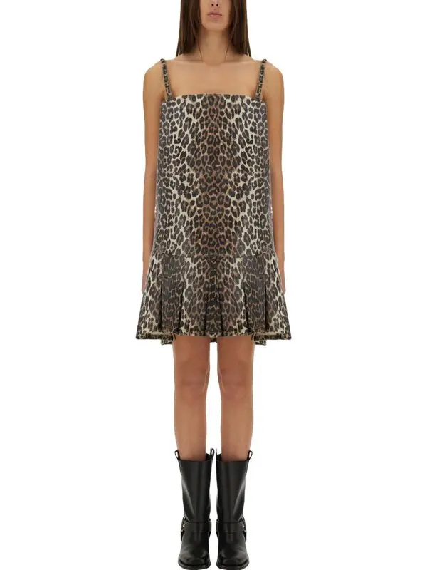 GANNI Animal Print Dress - Animalier