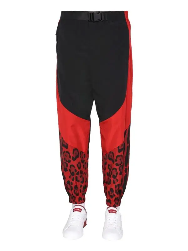 Dolce & Gabbana Jogging Pants With Animal Print - Animalier