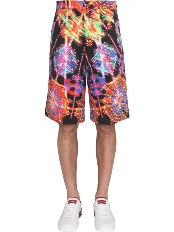 Dolce & Gabbana Bermuda Shorts With Print - Multicolour