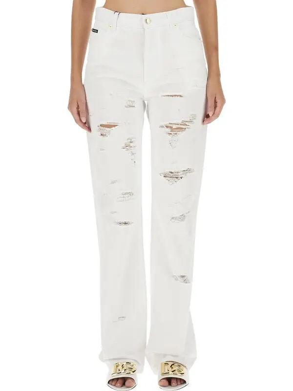 Dolce & Gabbana Boyfriend Jeans - White