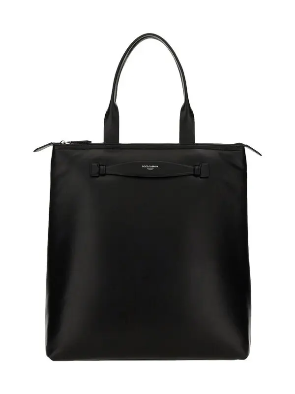 Dolce & Gabbana Leather Shopping Bag - Black