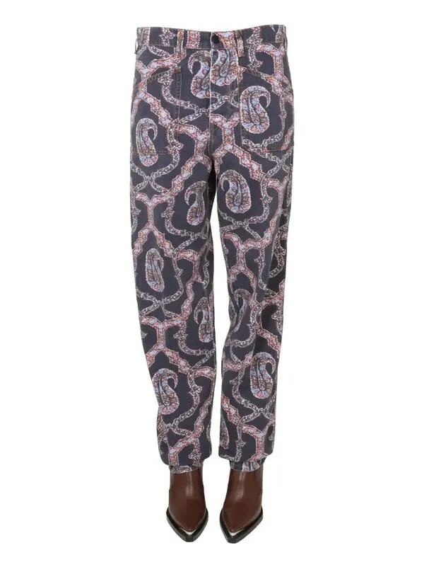 Etro Paisley Denim Pants - Multicolour