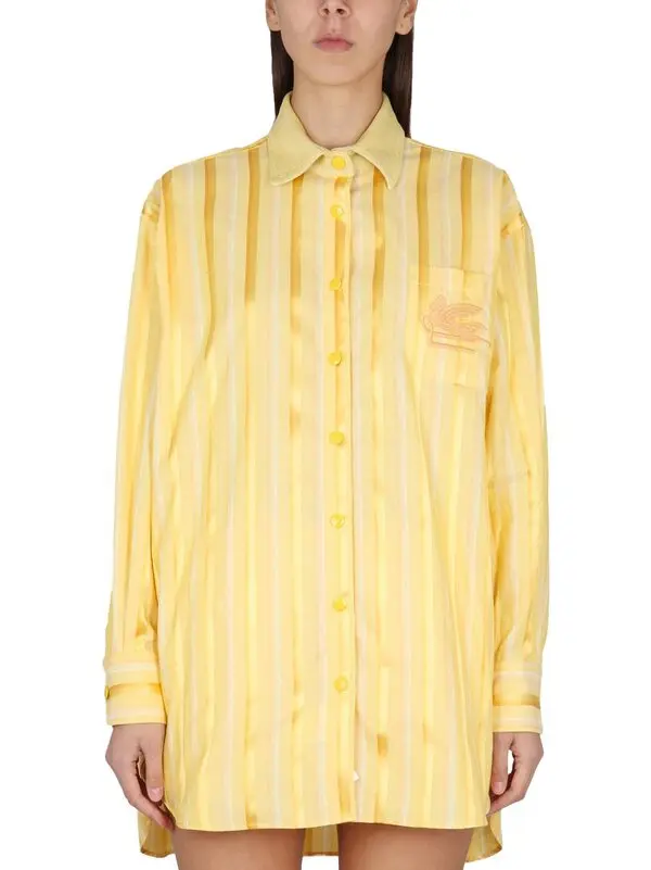 Etro Silk Blend Shirt - Yellow