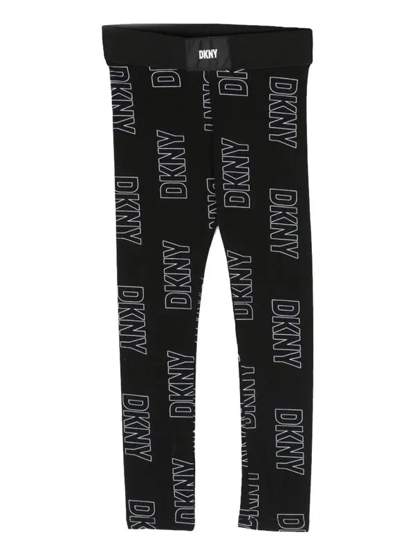 Dkny Allover Logo Leggings - Black