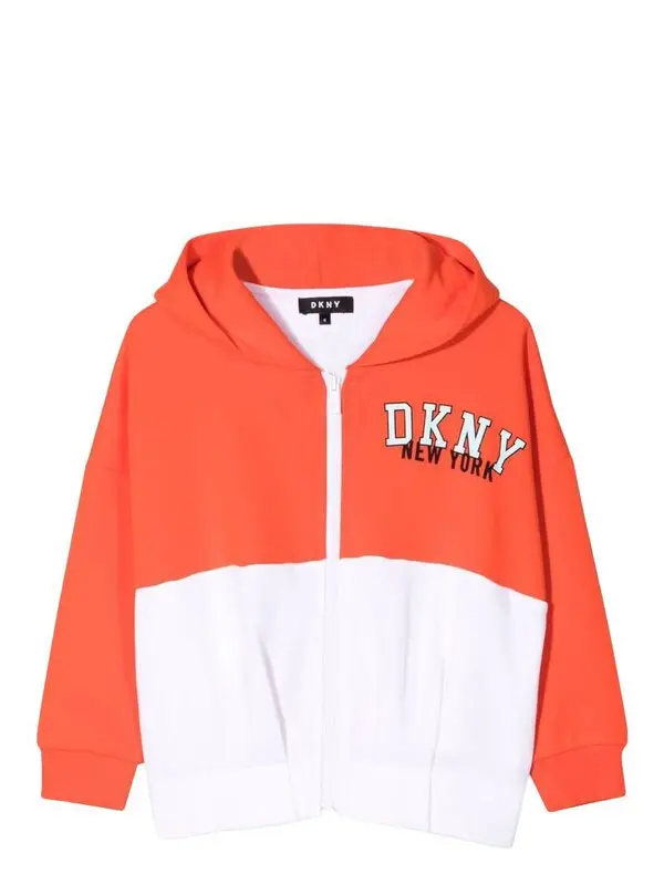 Dkny Hooded Cotton Cardigan - Pink