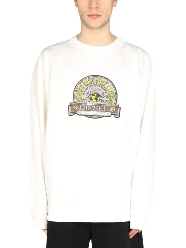 Diesel Logo Patch Sweatshirt - White