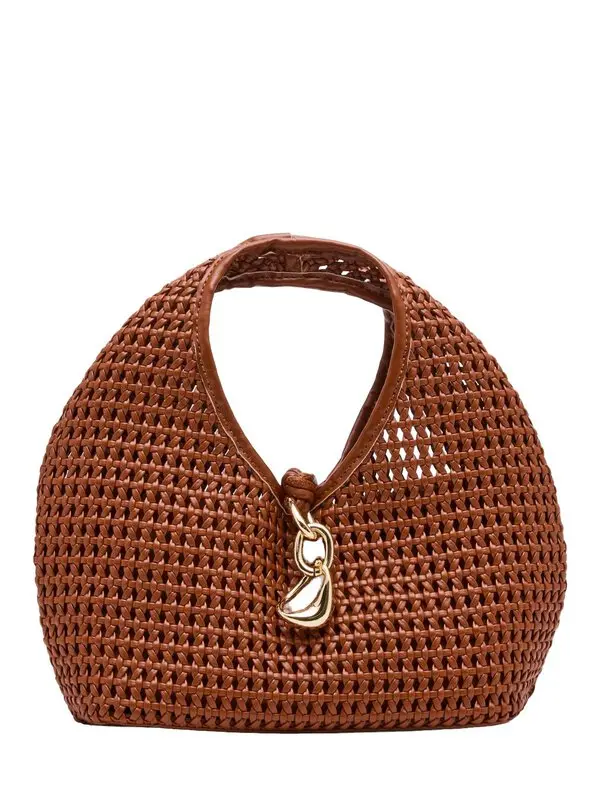 Dolce Vita Dahlia Woven Handbag - Cognac