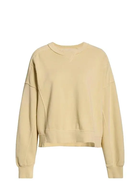 Free People Intercept Cotton-blend Sweatshirt - Sunlit Yellow