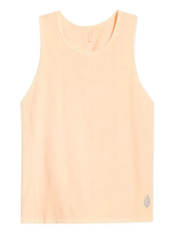Free People Hot Shot Twist Back Tank - Pastel Peach
