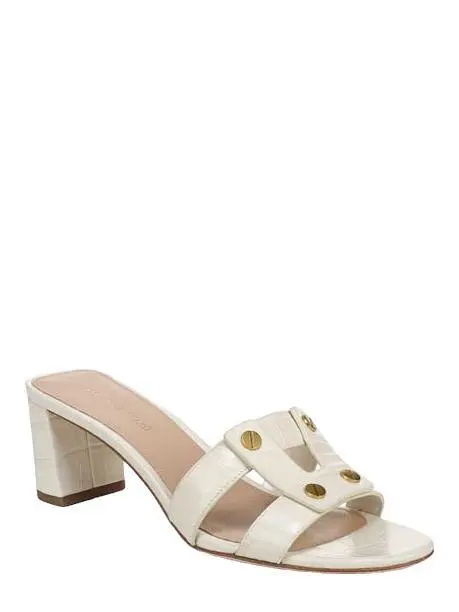 Veronica Beard Via Leather Slide Sandal - Ecru