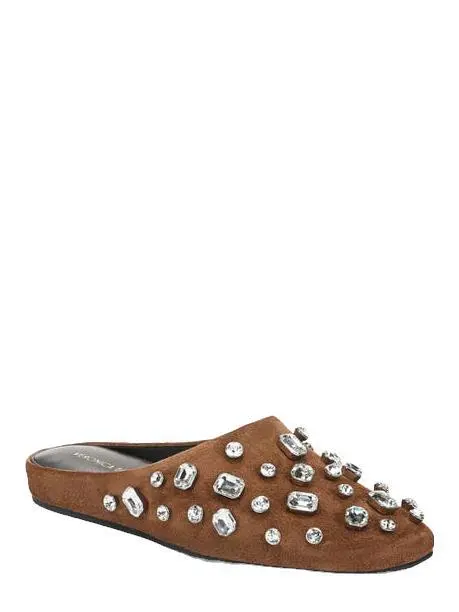 Veronica Beard Narcisa Crystal Embellished Mule - Sand