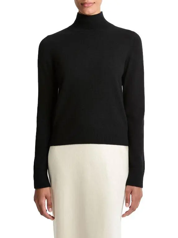 Vince Turtleneck Cashmere Sweater - Black