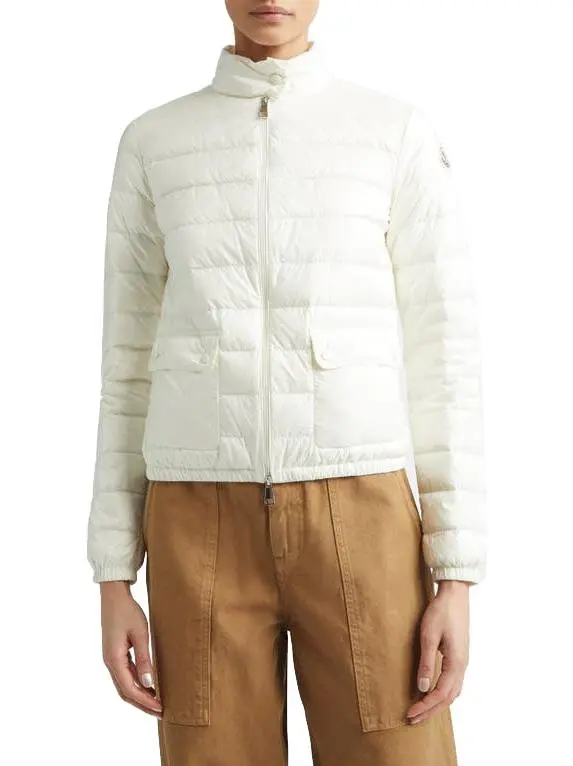 Moncler Lans Down Puffer Jacket - Silk White