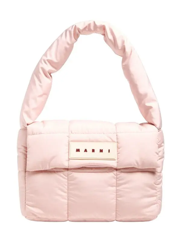 Marni Quilted Puffer Shoulder Bag - 00c18 Cinder Rose