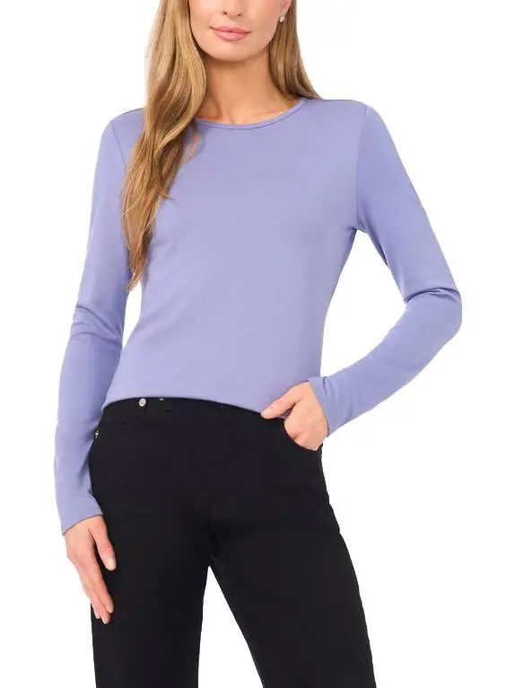 Halogen Long Sleeve Knit Top - Stonewash