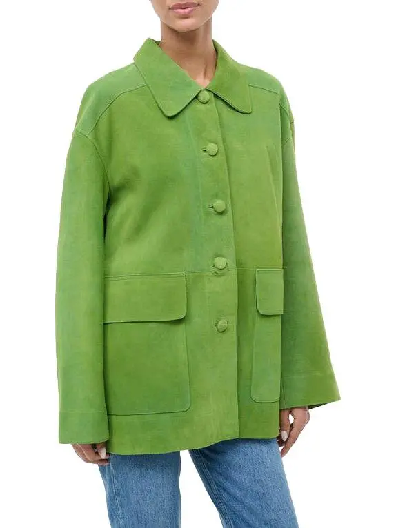 Staud Roxanne Suede Jacket - Leaf