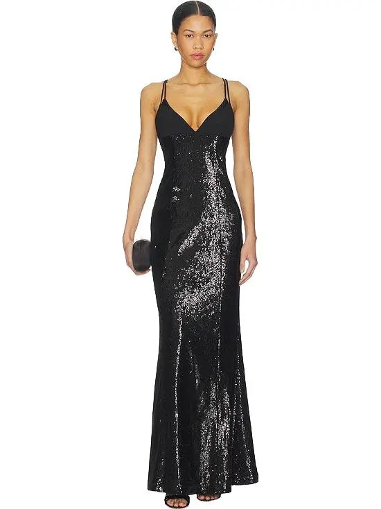 LOVERS AND FRIENDS Bonnie Gown - Black