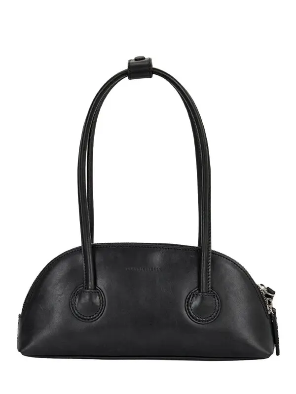 MARGESHERWOOD Bessette Leather Shoulder Bag - Black Pull-up