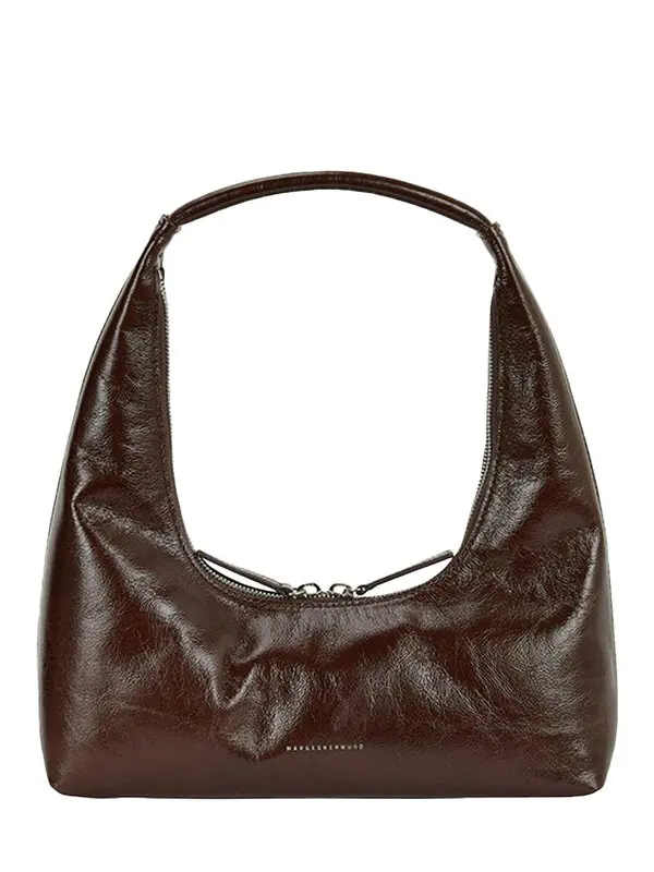 MARGESHERWOOD Leather Hobo Bag - Mocha Crinkle