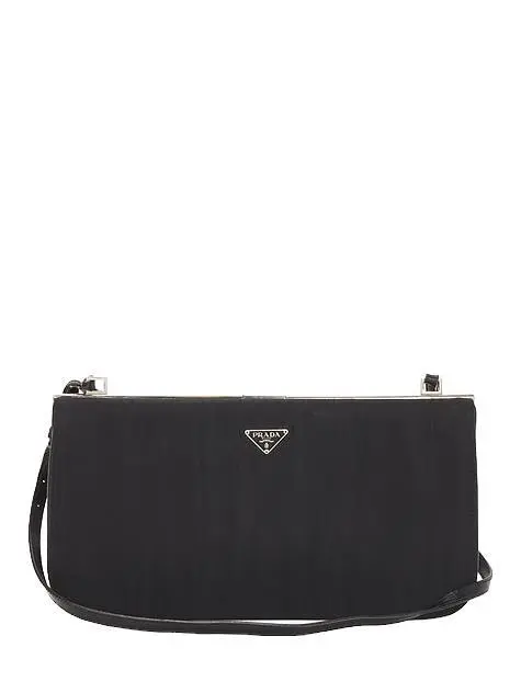 FWRD RENEW Prada Tessuto Shoulder Bag - Black
