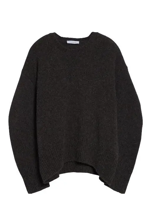 Givenchy Cocoon Sleeve Crewneck Sweater - Grey Mix