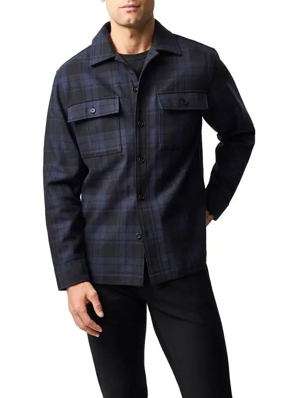 Rodd & Gunn Netherton Plaid Shirt Jacket - Eclipse