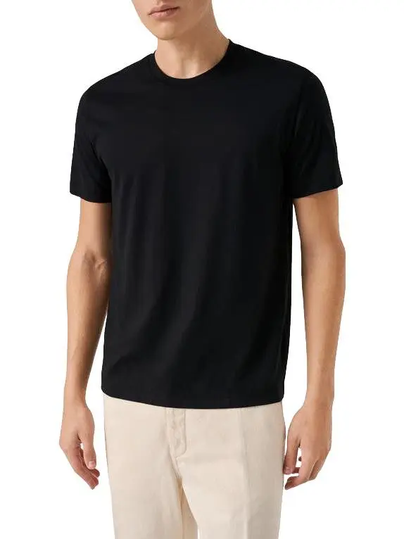 Eton Silk & Cotton T-shirt - Black