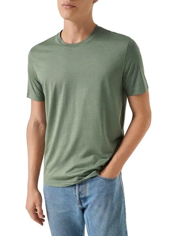 Eton Silk & Cotton T-shirt - Dark Green