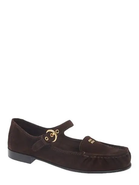 Miu Miu Mary Jane Loafer - Moro Suede