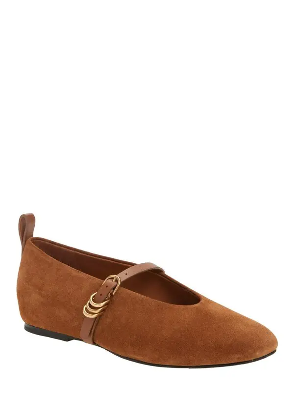 Rag & Bone Spire Mary Jane Flat - Umber Suede