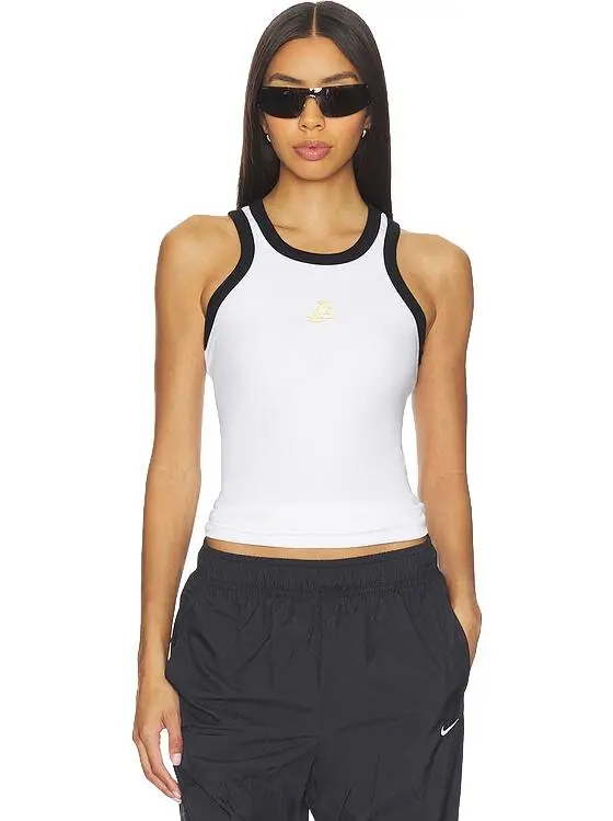 Terez Rib Tank Top - White