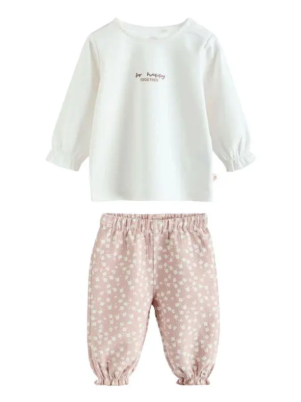 NEXT Top & Pants Set - Ivory Multi