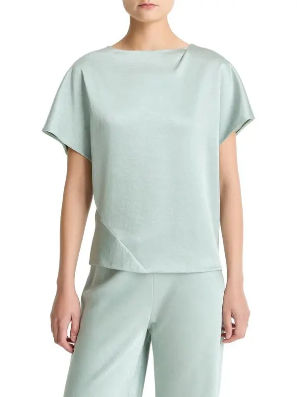 Vince Draped Dolman Sleeve Top - Aloe Stone