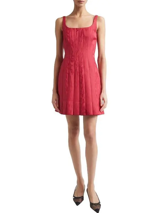 EMILIA WICKSTEAD Sascha Moiré Minidress - Red